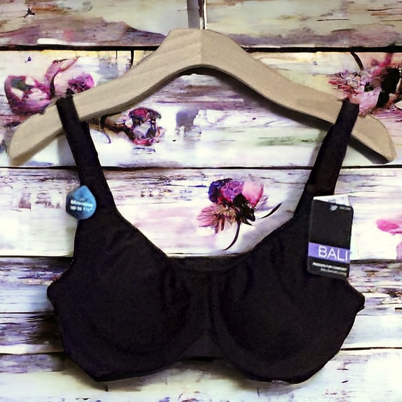 Bali | Intimates & Sleepwear | Nwt Bali Black Silky Smooth Bra Size 4d ...